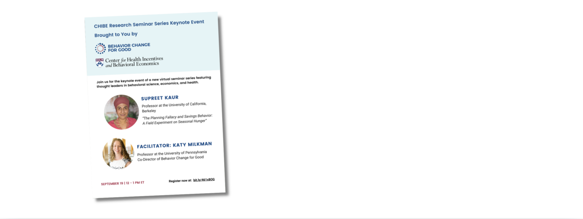 Behavior Change for Good Initiative